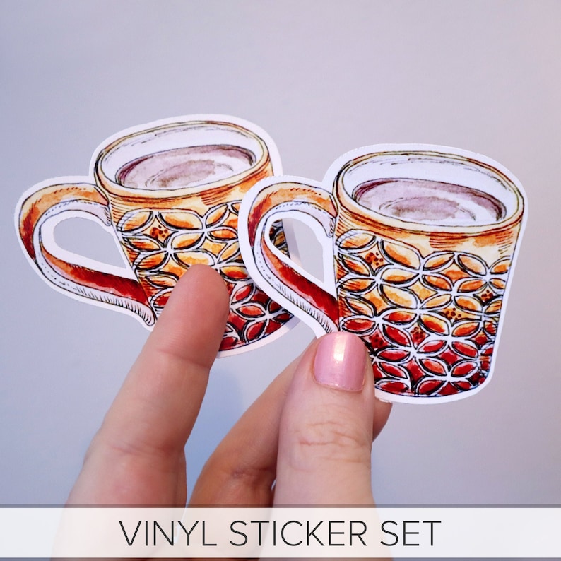 Starbucks Coffee Mug STICKER SET Large Vinyl Stickers Art Designed by ...