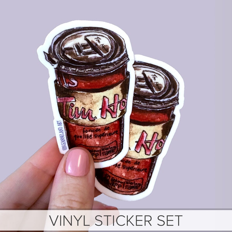 Tim Hortons Coffee STICKER SET Large Vinyl Stickers Art - Etsy