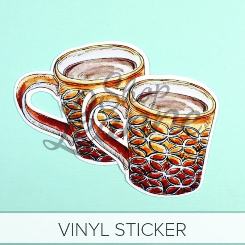 Starbucks Coffee Mug STICKER SET Large Vinyl Stickers Art Designed by ...