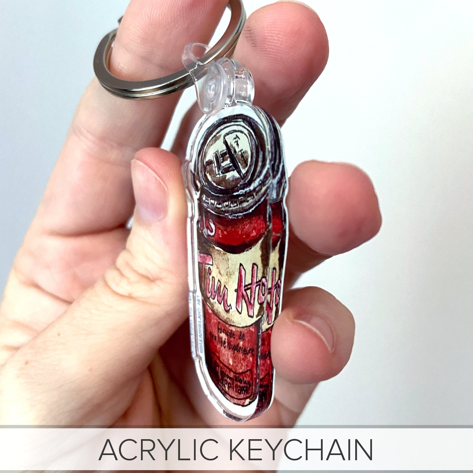 Tim Hortons KEYCHAIN - Acrylic Keychain - Art Designed by Me ...