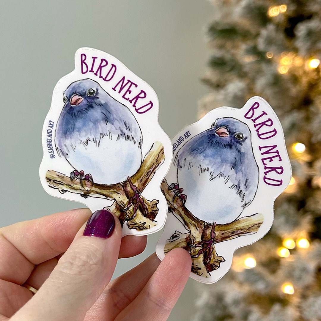 Bird Nerd STICKER SET - Large Vinyl Stickers - Art Designed by Me ...