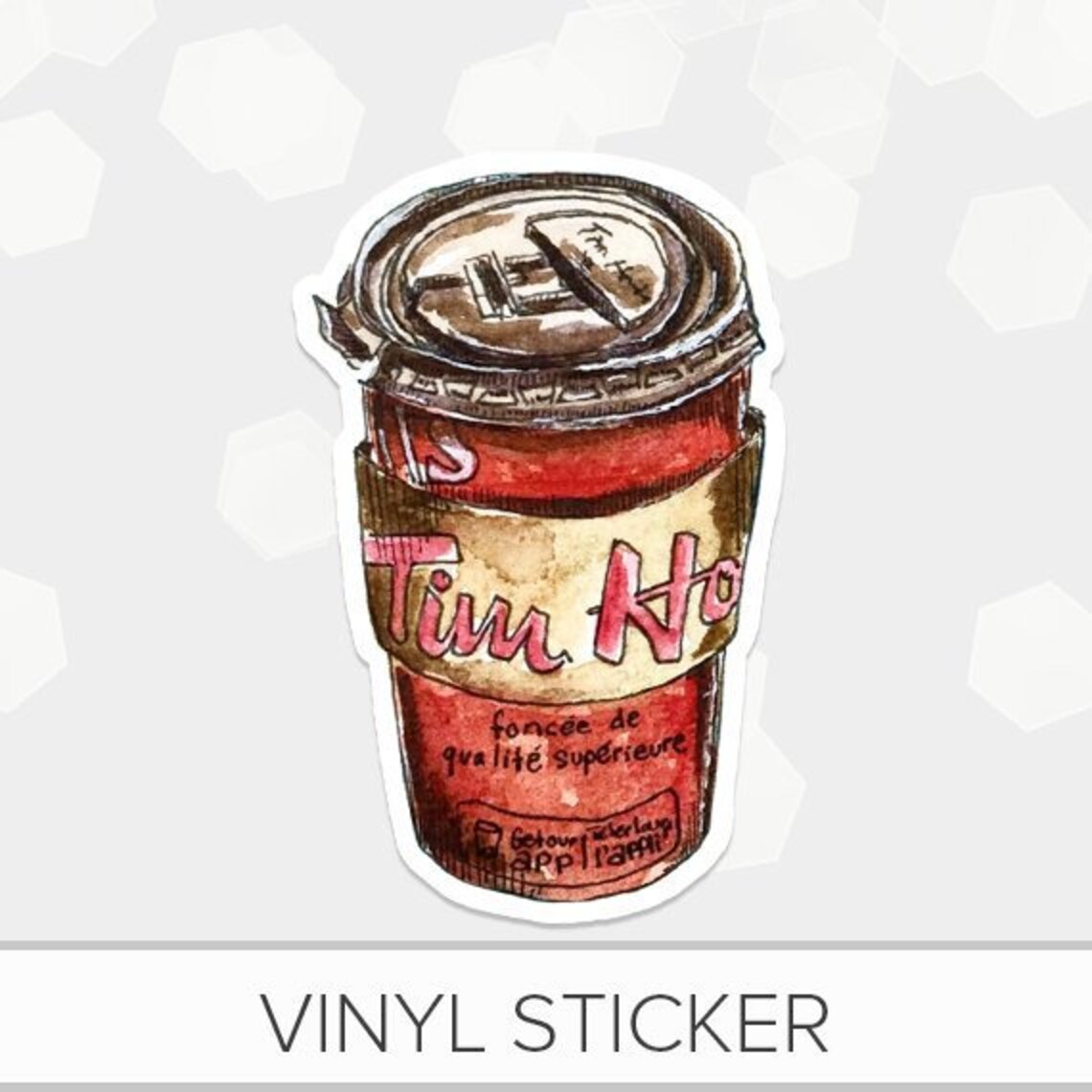 Tim Hortons Coffee STICKER SET Large Vinyl Stickers Art | Etsy