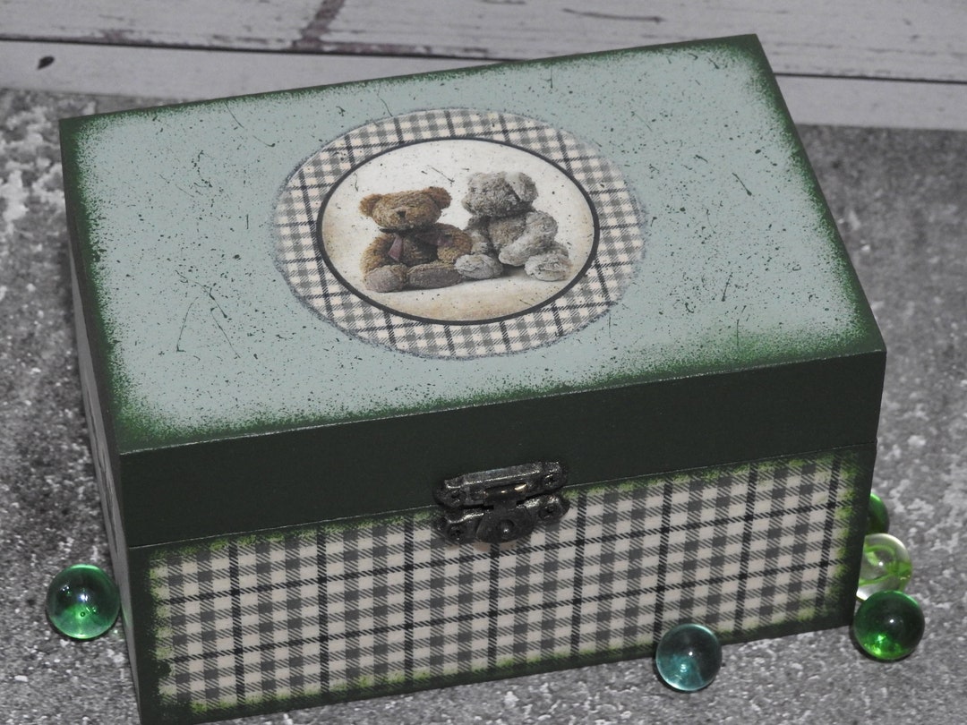 Green Treasure Chest for Boys. Wooden Box for Children. - Etsy