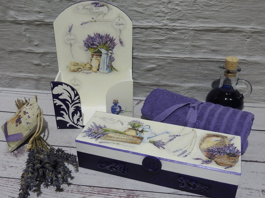 Lavender Boxes and Tissue Boxes for Lavender Lovers. - Etsy