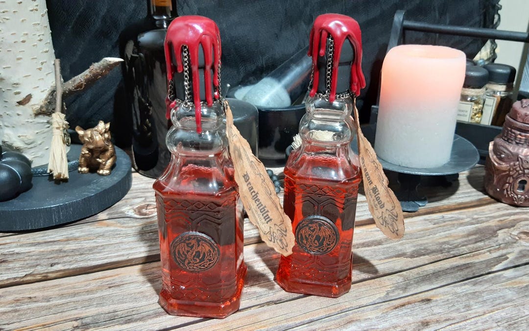 Magical Dragon's Blood Potion – Handmade Witch's Bottle for Spiritual ...