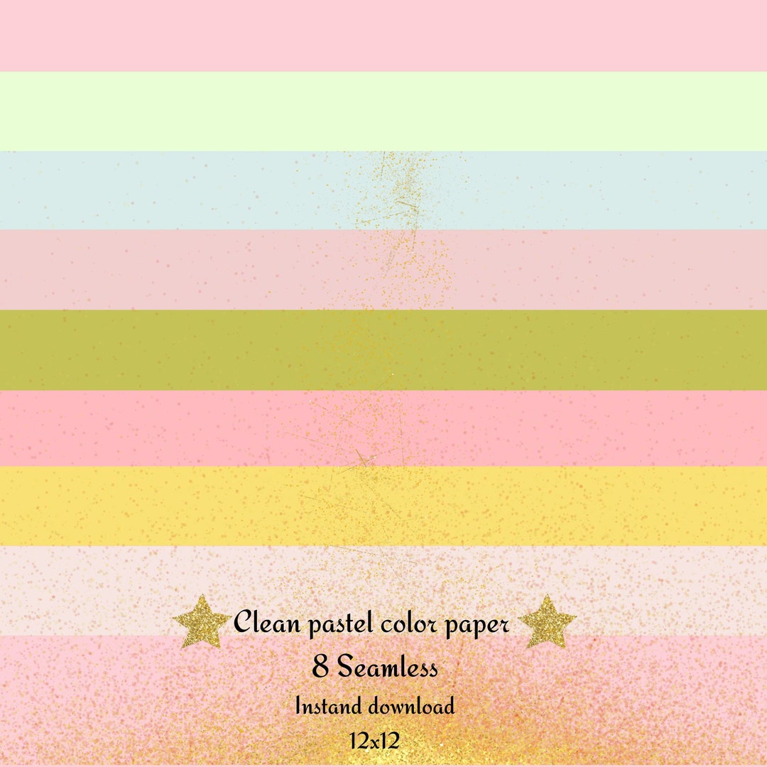 Pastel Color Paper, Pastel Color Digital Paper, 8 Seamless, Cute ...