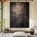 Taupe Minimalist Wall Painting, Black Textured Art, Original Taupe ...