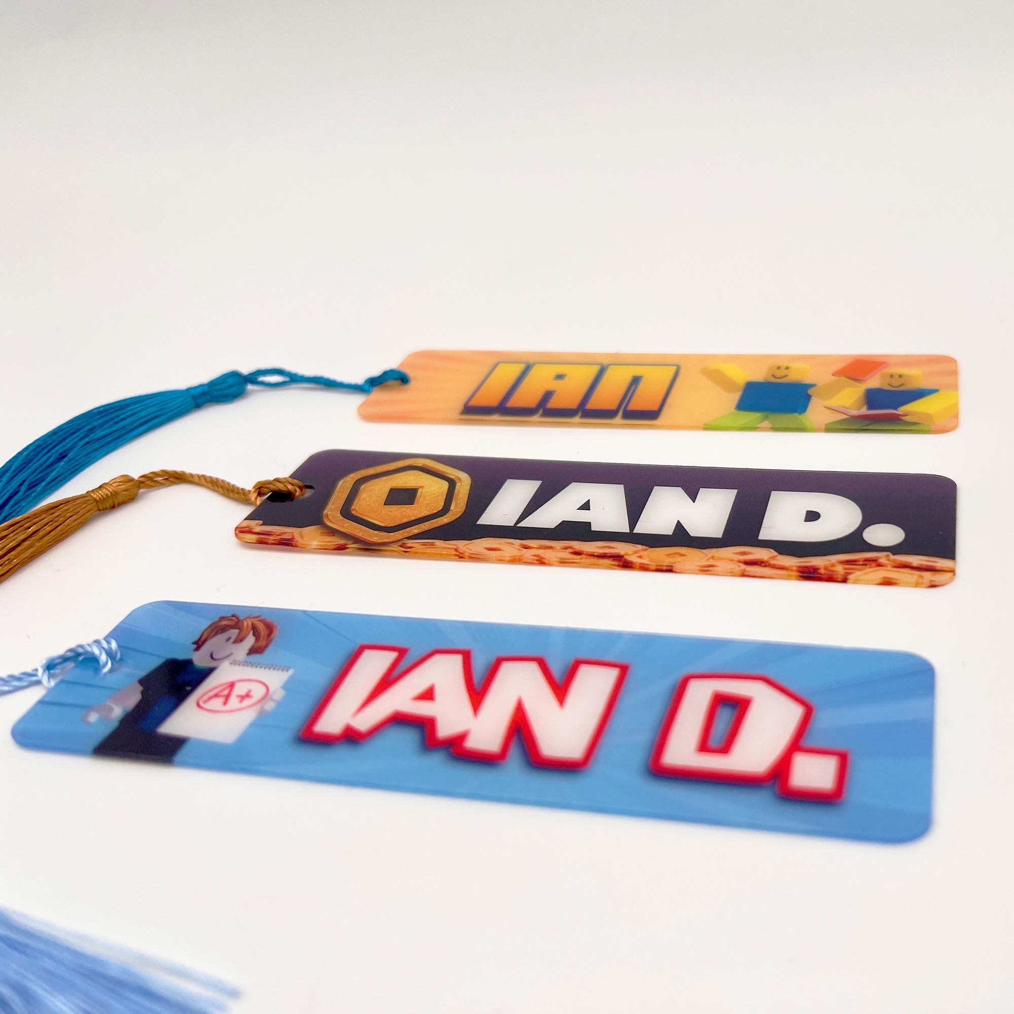 Personalized ROBLOX Inspired Acrylic Bookmarks | Custom Name | Back to ...