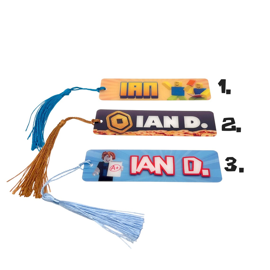 Personalized ROBLOX Inspired Acrylic Bookmarks | Custom Name | Back to ...