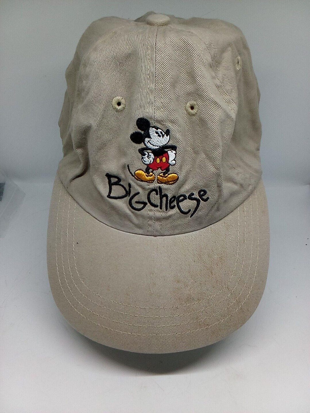Big Cheese Mickey Mouse Vintage Walt Disney World Ball Cap Hat Tan ...