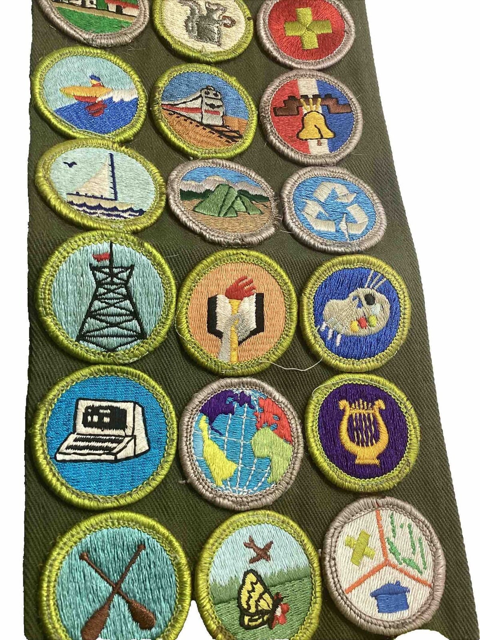 Vintage 1990s Explorer Venturing BSA Sash Eagle Boy Scout 44 Merit ...