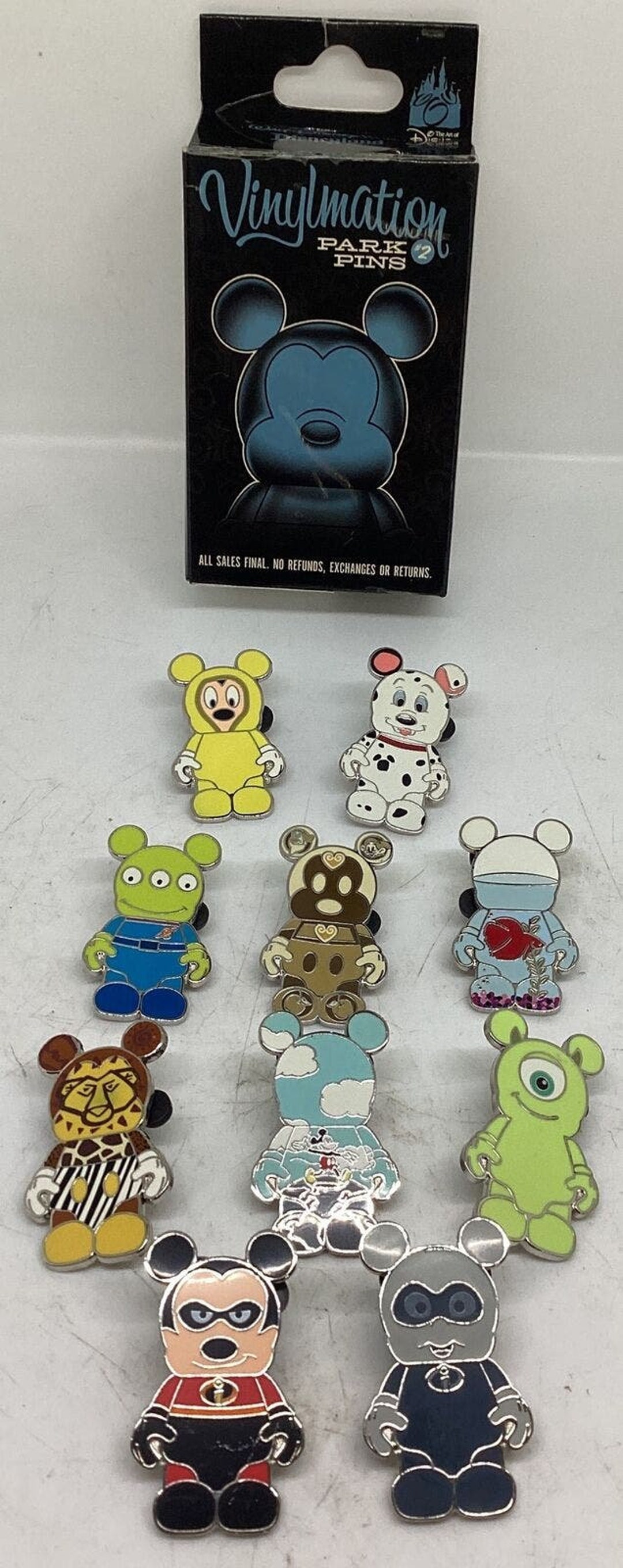 Disney Vinylmation Mystery Collection Park #2 Pins Pin Complete Set ...