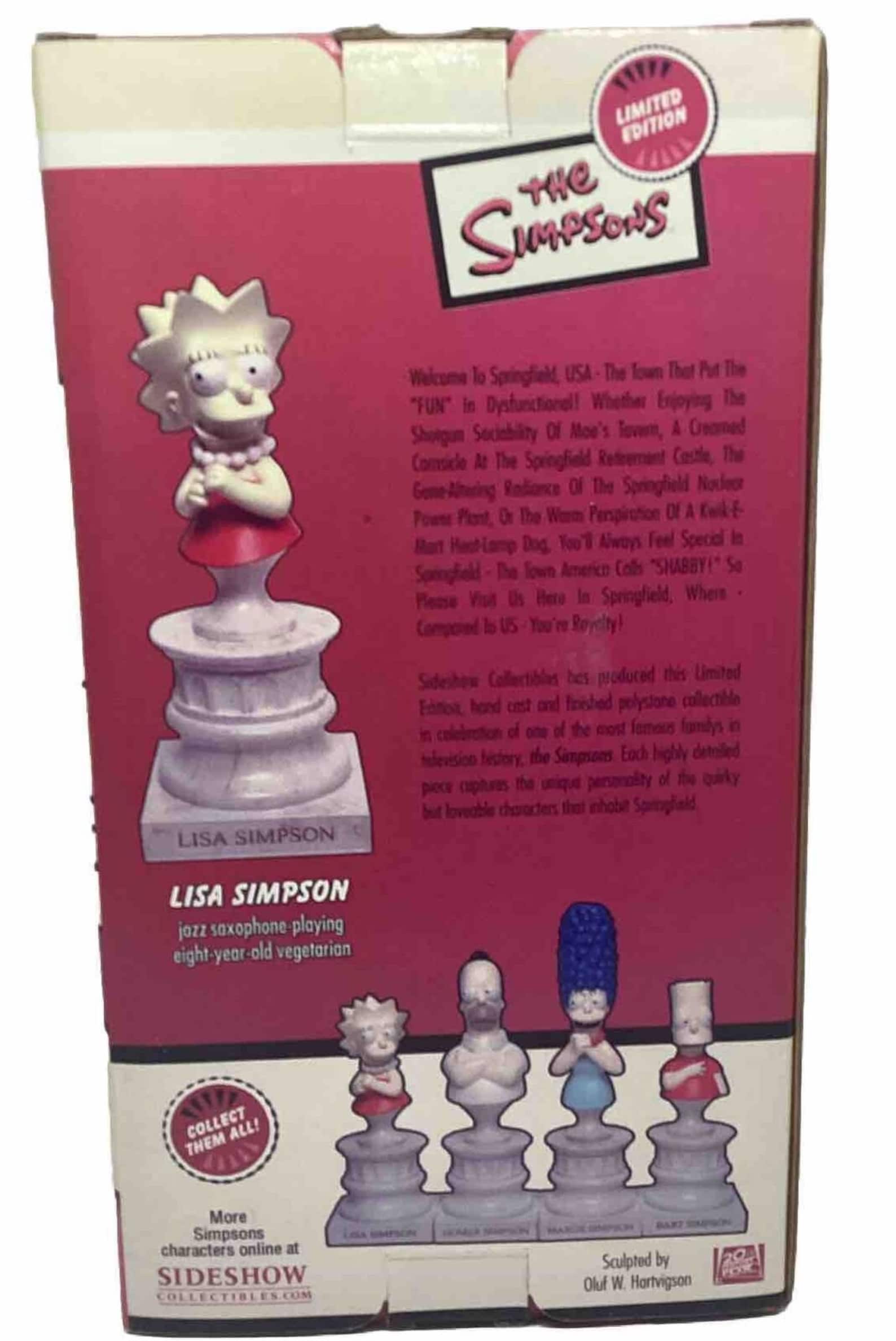 The Simpsons Lisa Polystone Bust Figure Sideshow Collectibles Limited ...