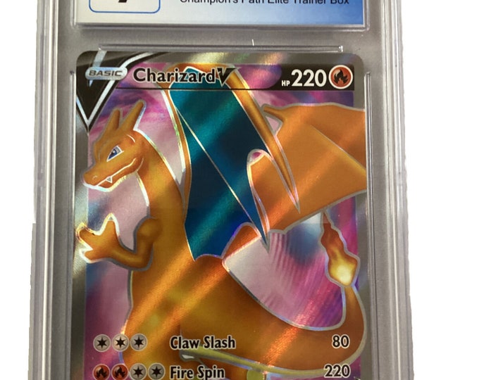 Pokemon Champions Path Charizard V SWSH050 Black Star Promo CGC 9 Mint ...