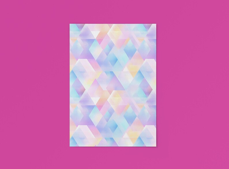 Geometric Seamless Pattern Pack - Pastel Diamonds Abstract Instant ...