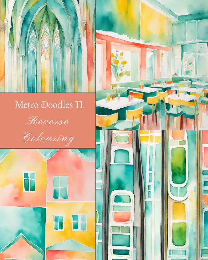 Reverse Colouring Book Instant Download Backwards Coloring Activity ...