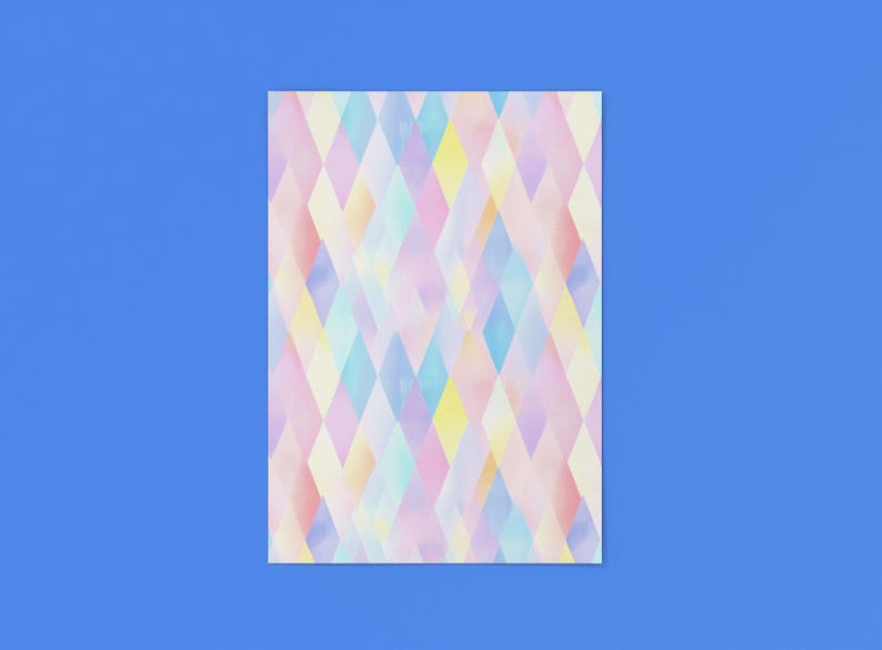 Geometric Seamless Pattern Pack - Pastel Diamonds Abstract Instant ...