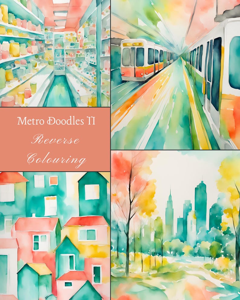 Reverse Colouring Book Instant Download Backwards Coloring Activity ...