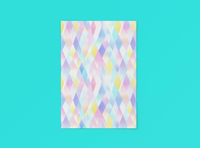 Geometric Seamless Pattern Pack - Pastel Diamonds Abstract Instant ...