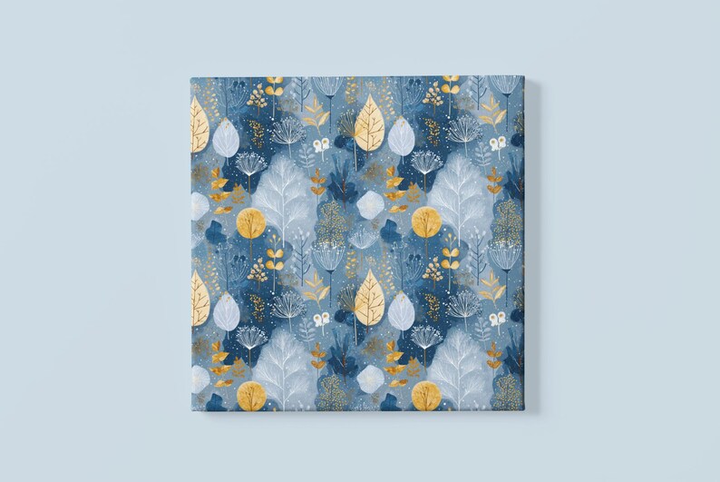 Winter Seamless Pattern: Frost Garden, Abstract Floral Digital Papers ...