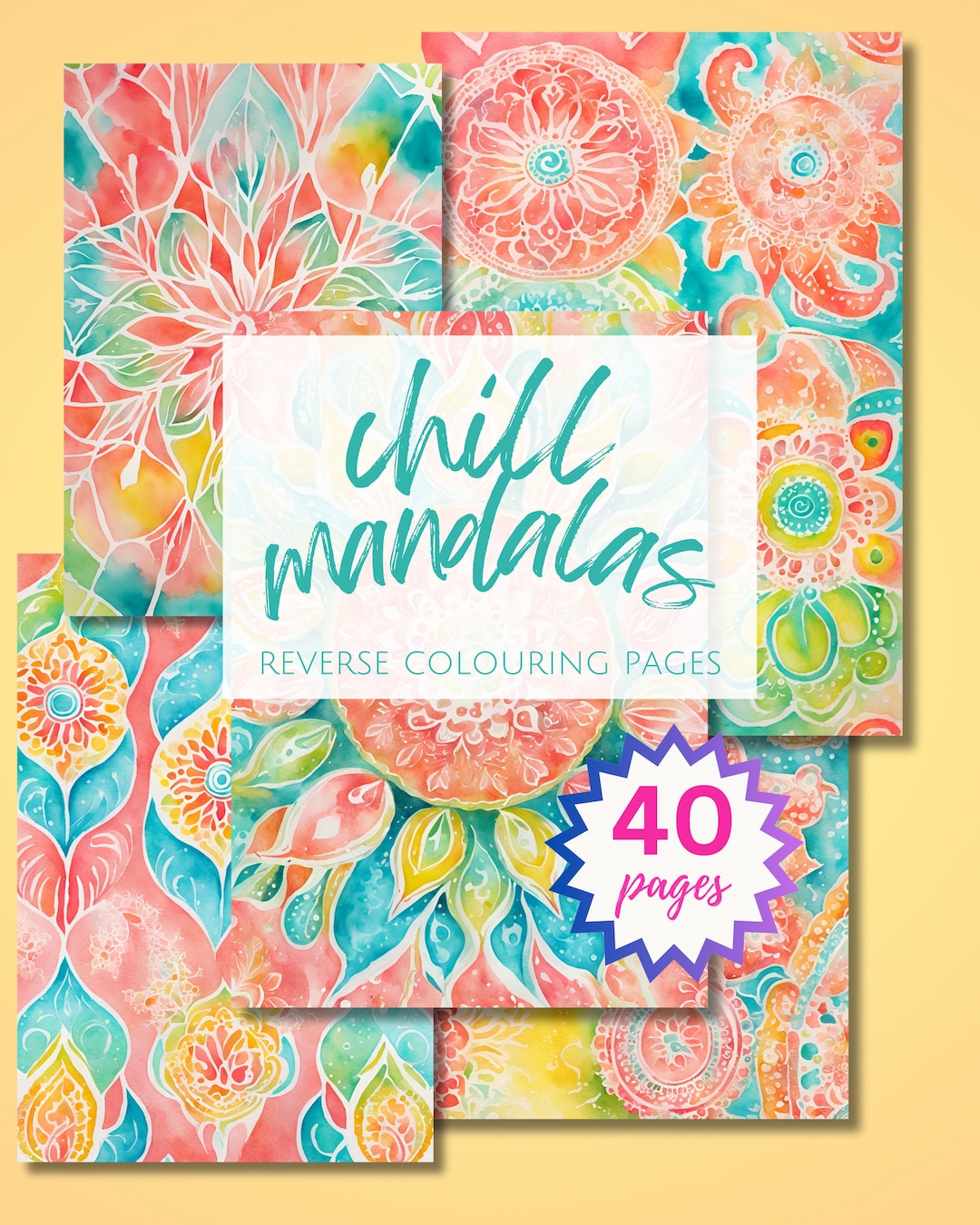 Reverse Colouring Book Instant Download Backwards Coloring Activity ...