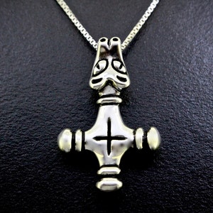 Viking Wolf Cross in Sterling Silver - Etsy