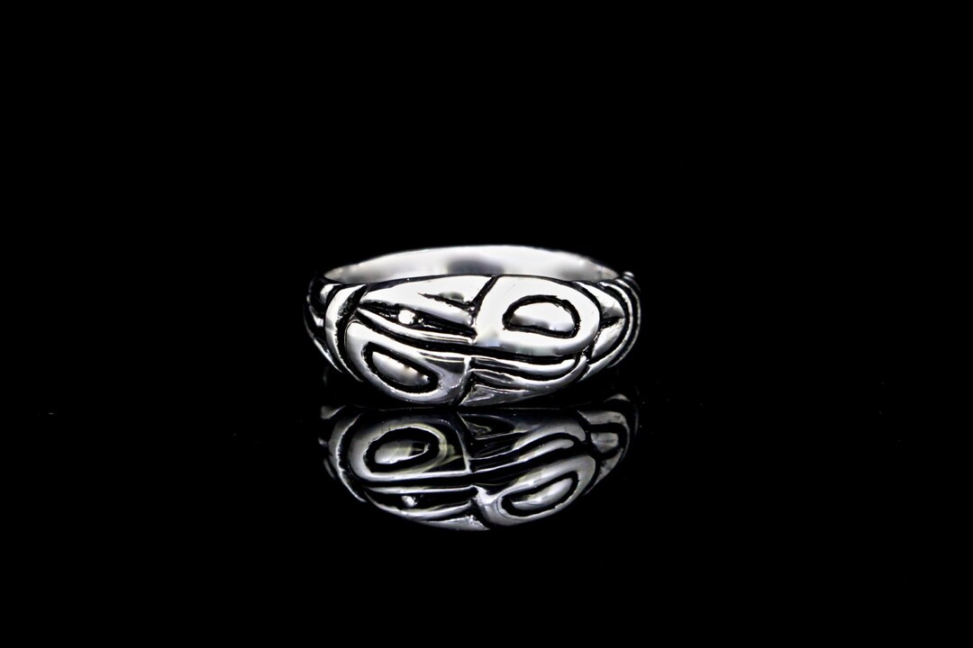 Raven and Eagle Ring, Recycled Sterling Silver - Etsy