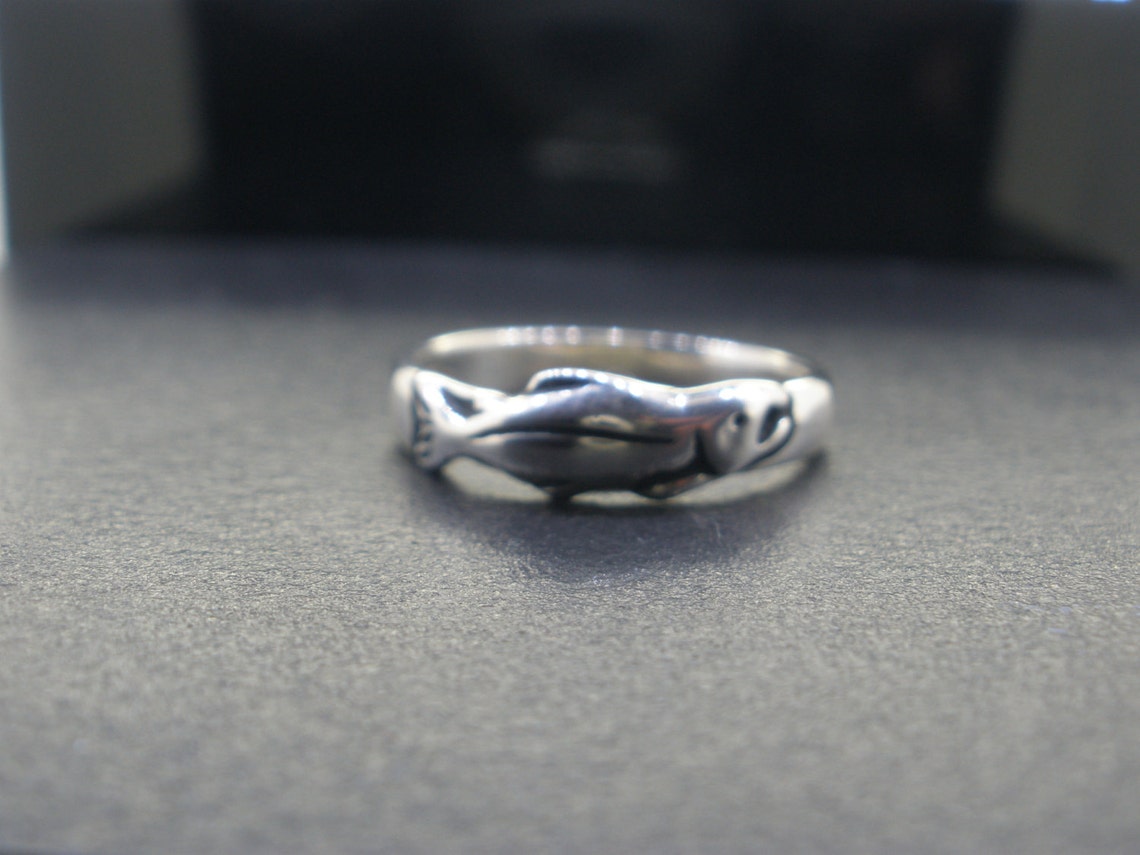 Salmon Profile Ring Eco Friendly Sterling Silver Ringsalmon - Etsy