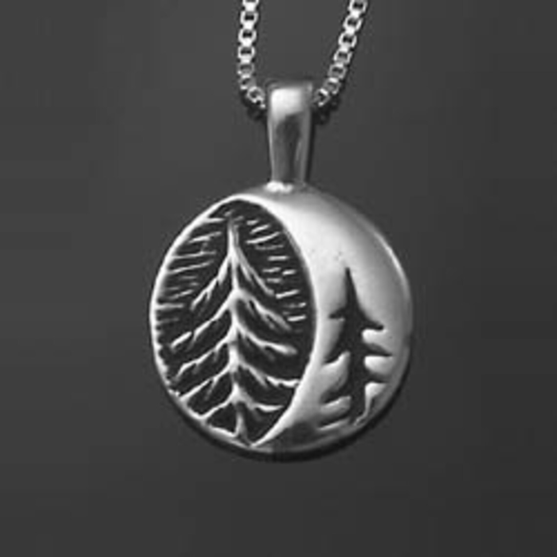 The Moon Through Cedars Necklace Sterling Silver Re-purposed - Etsy