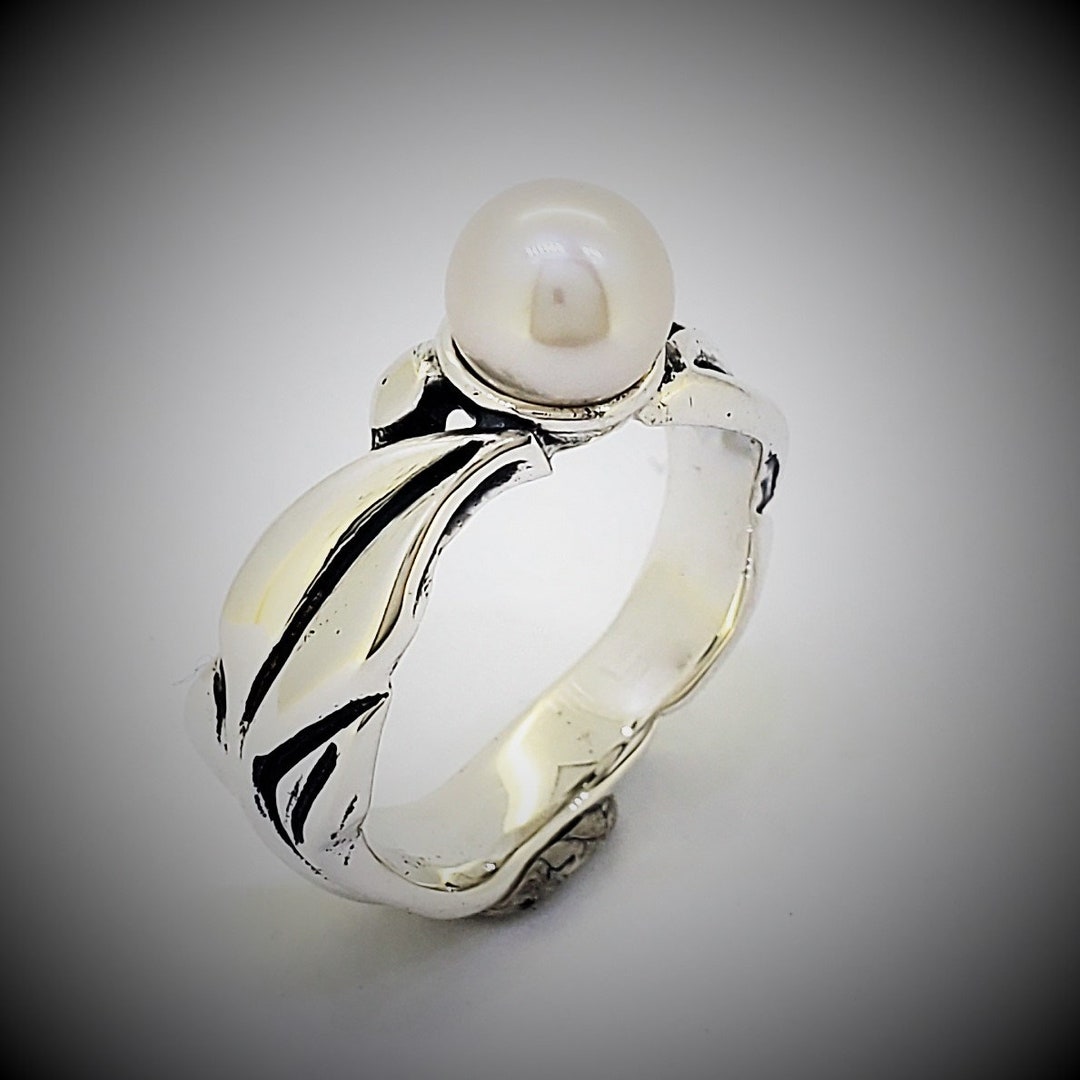 Anillo de perlas, anillo de perlas de plata de ley, anillo de perlas de ...