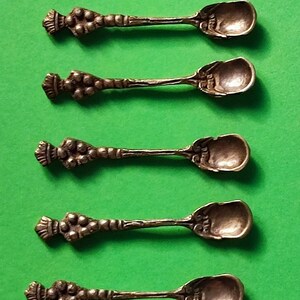 Vintage Antique Brass Spoons Mini Set of 12 Marked Italy. - Etsy