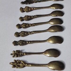 Vintage Antique Brass Spoons Mini Set of 12 Marked Italy. - Etsy