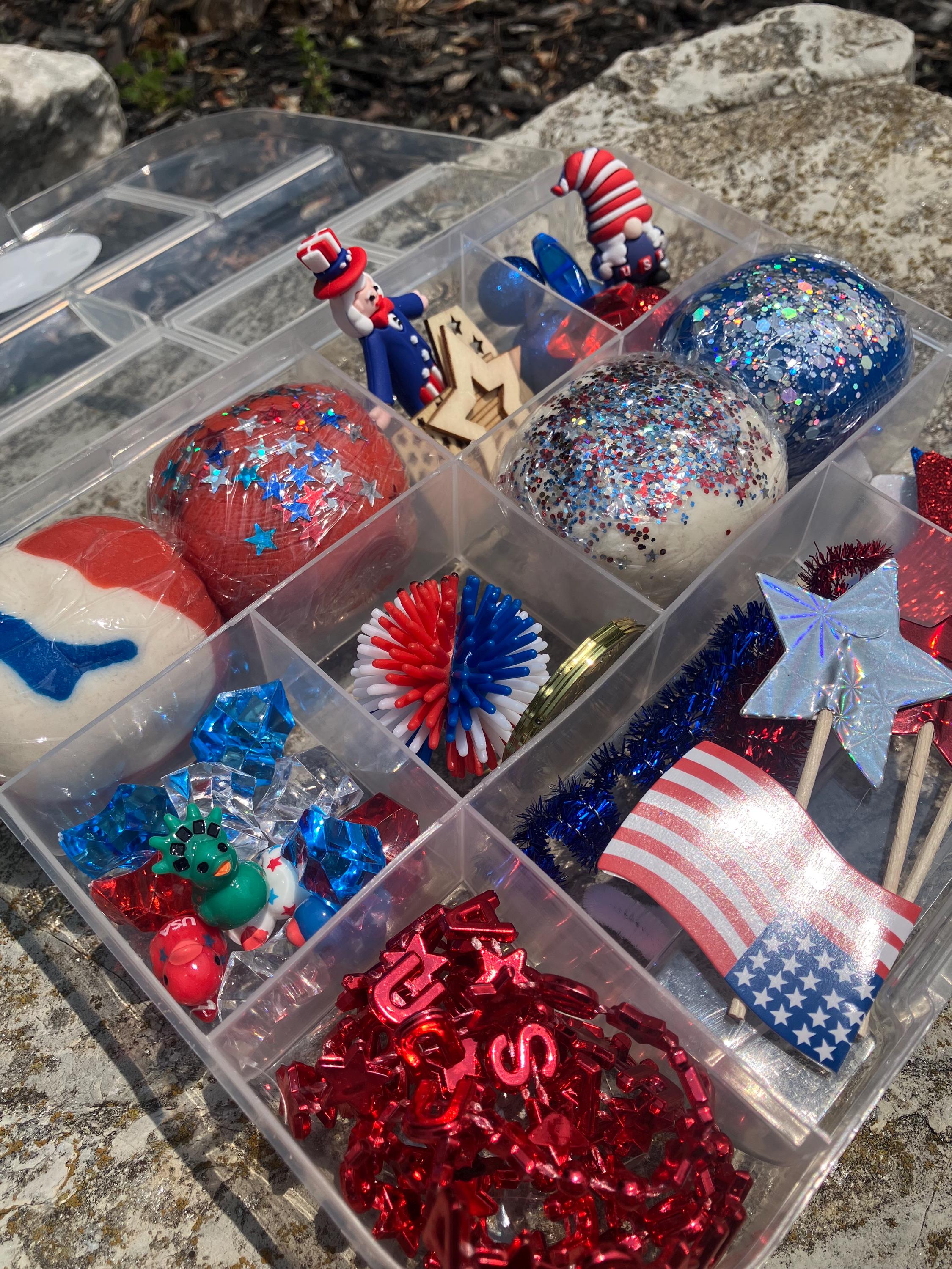 Patriotic/4th of July Playdough Kit - Etsy