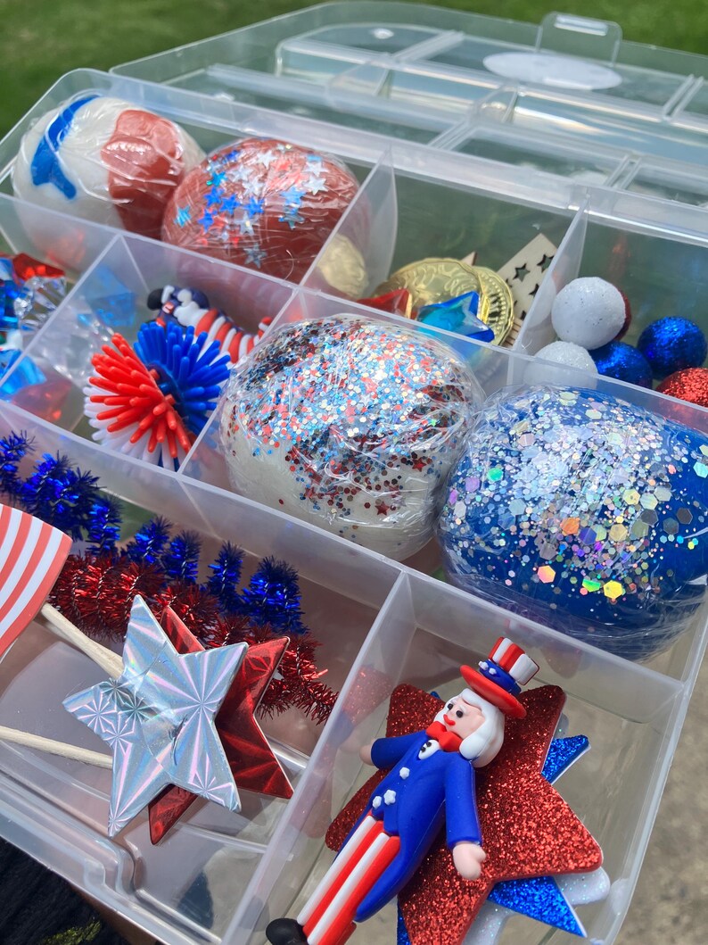 Patriotic/4th of July Playdough Kit - Etsy