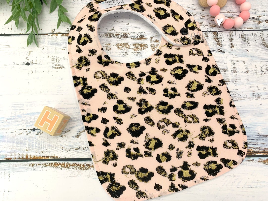 Baby Bib, Leopard Spots Bib, Baby Shower Gift for New Mom, Baby Girl ...