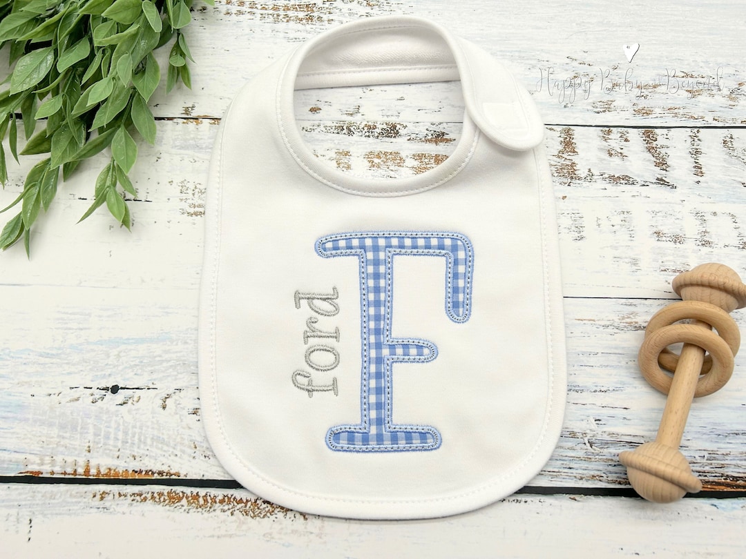 Personalized Baby Bib, Monogrammed Baby Bib, Baby Boy Bib, Baby Shower ...