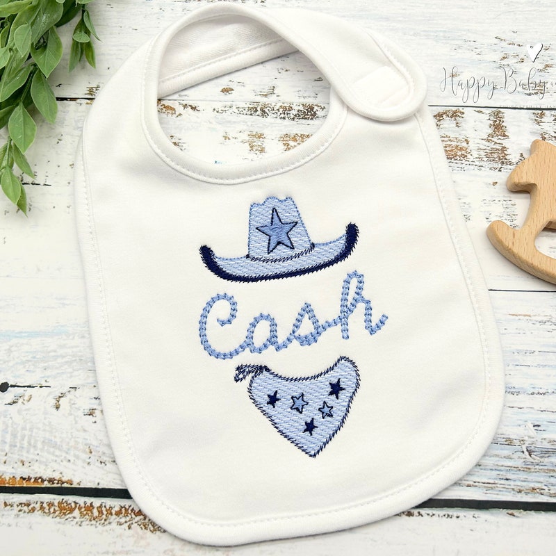 Cowboy Bib - Etsy