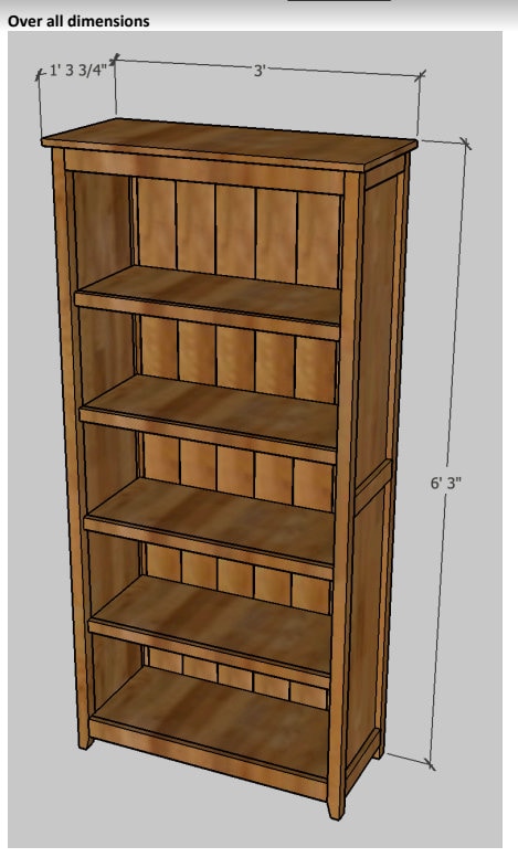 PDF Digital Plans for a Bookshelf - Etsy