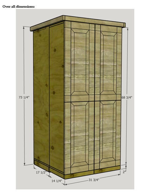 Craft Cabinet DIGITAL Download PDF PLANS - Etsy
