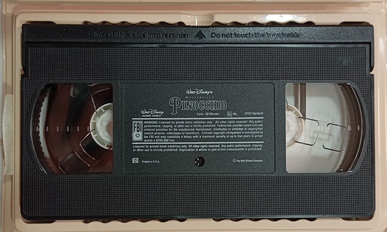 RARE 1993 MASTERPIECE Pinocchio VHS - Etsy