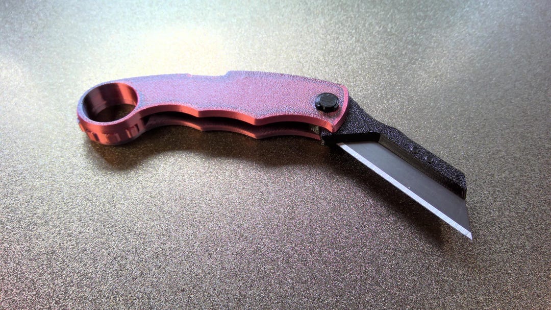3D Printed Folding Utility Knife | Locking Box Cutter | EDC Pocket ...