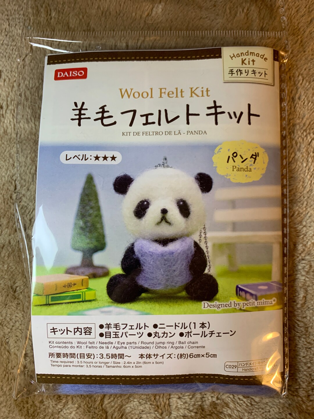 Panda Wool Needle Felting Kit Daiso - Etsy