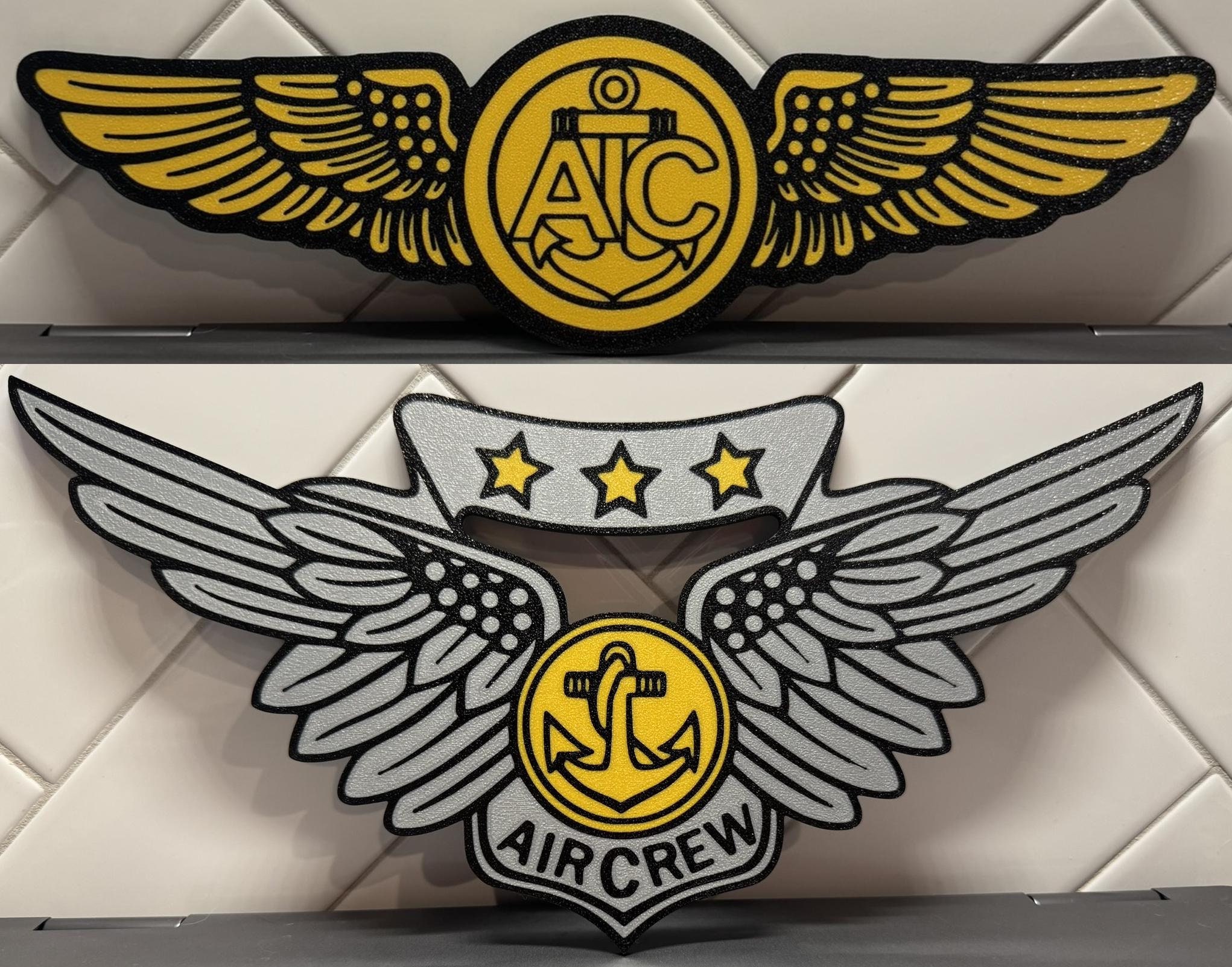 3D Printed Navy/marine Corps Aircrew/combat Aircrew Wings - Etsy