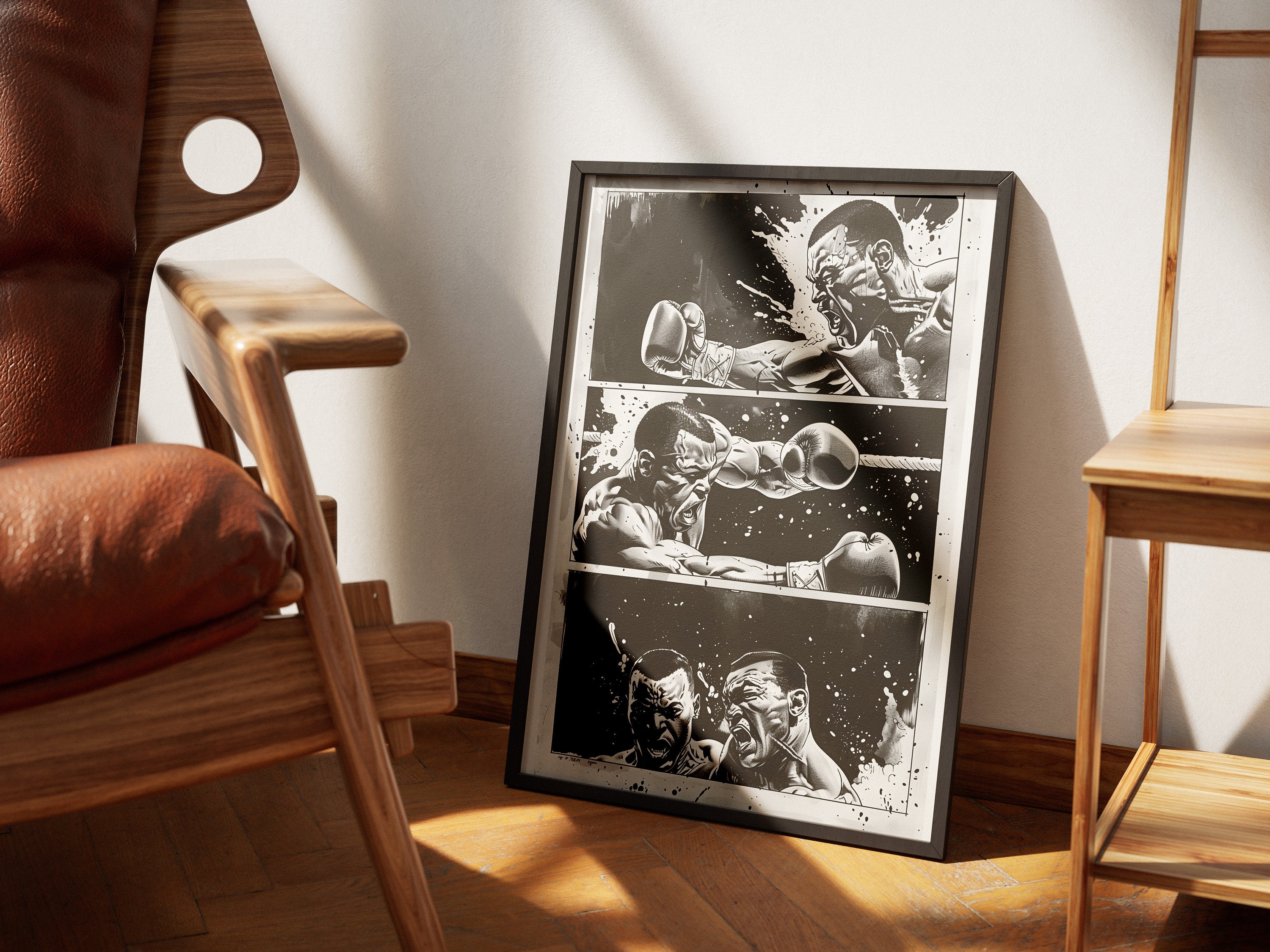 Retro Boxing Poster, Boxing Comic, Vintage Sports Poster, Old Sports ...