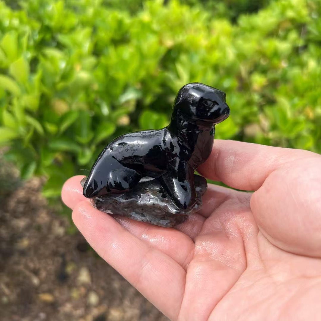 Hand-carved Obsidian Seal Figurine: Ocean Spirit Animal Totem - Etsy