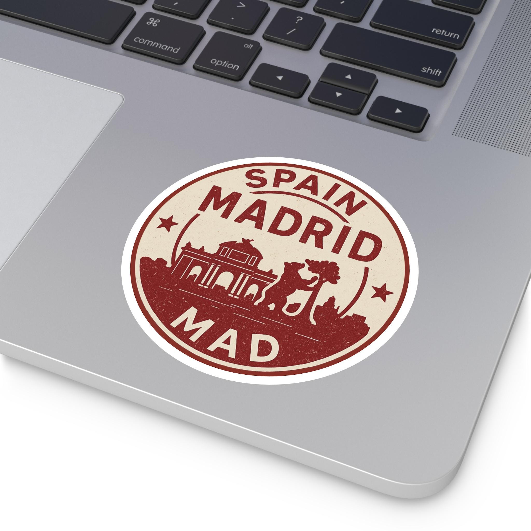 Spain Madrid MAD Passport Stamp Sticker | for Car, Tablet, Water Bottle ...