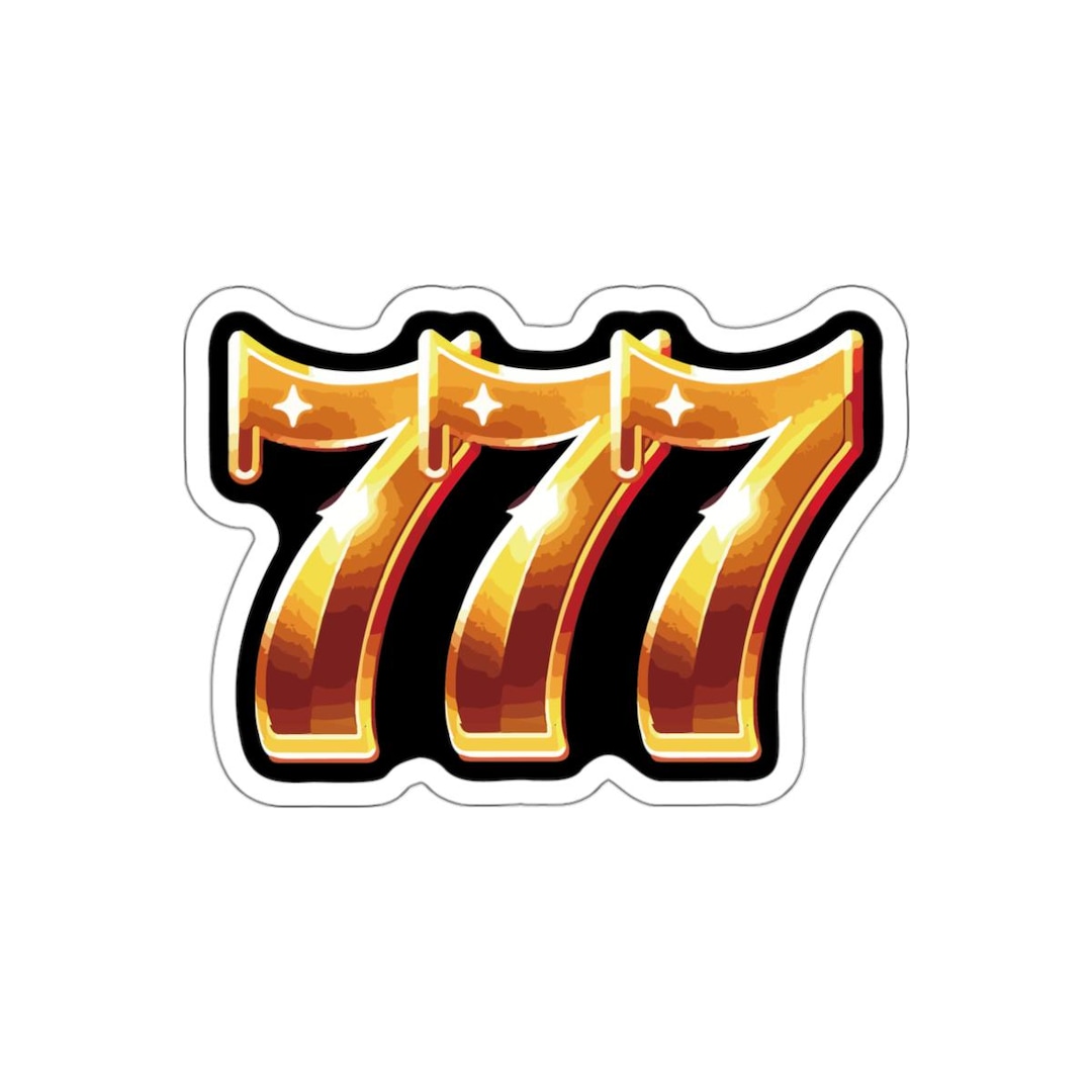 777 Sticker | Lucky Number Vinyl Decal | 3/4/5 Inch Slot Machine ...