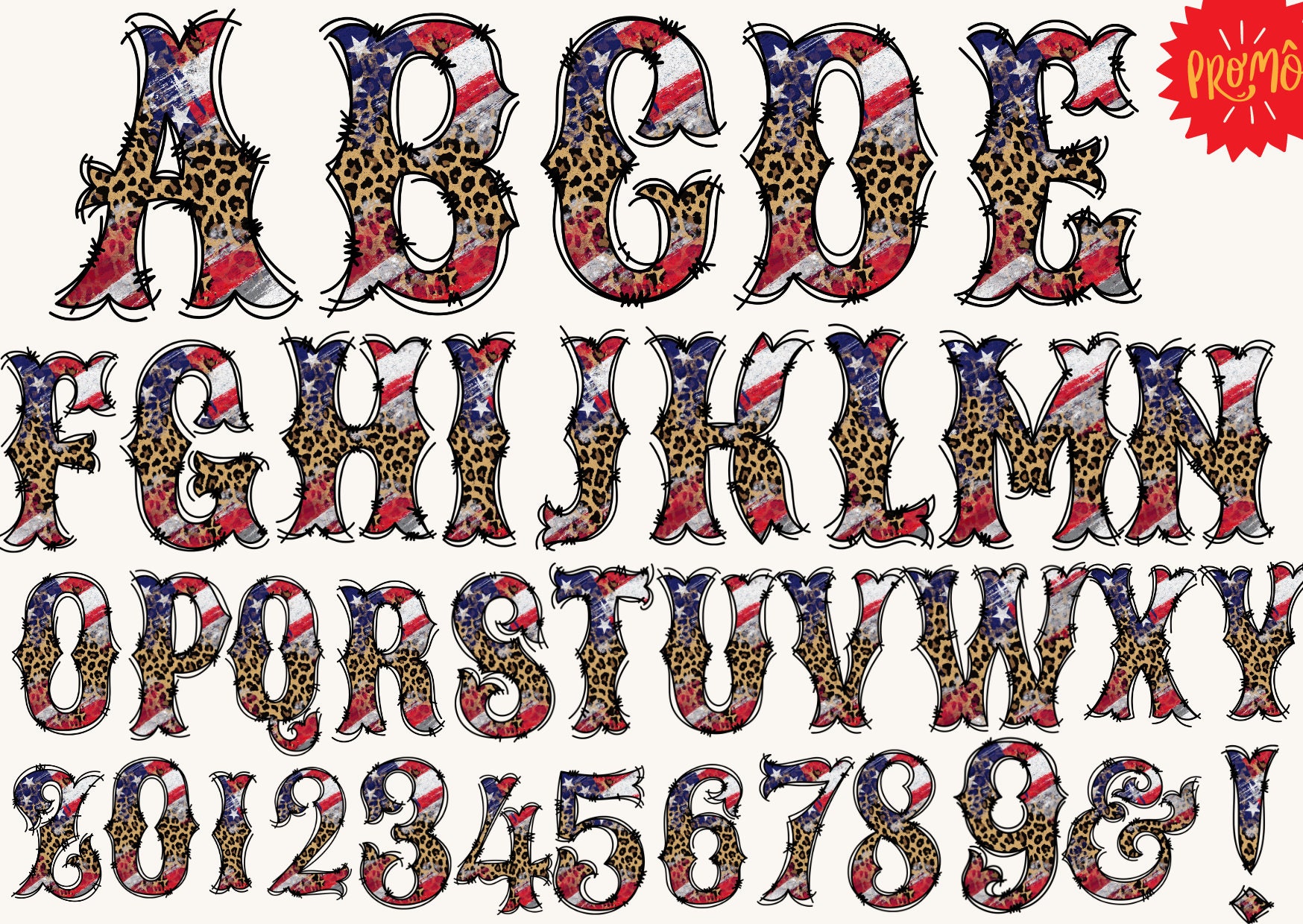 Digital Alphabet Letters American Font Style PDF, Printable Abcs and ...
