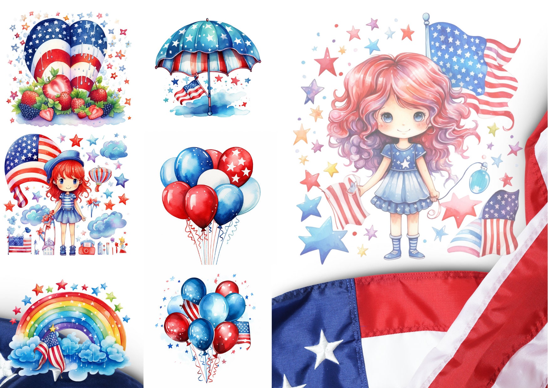 USA Doodle Letters Alphabet and Numbers PNG Files, Transparent ...