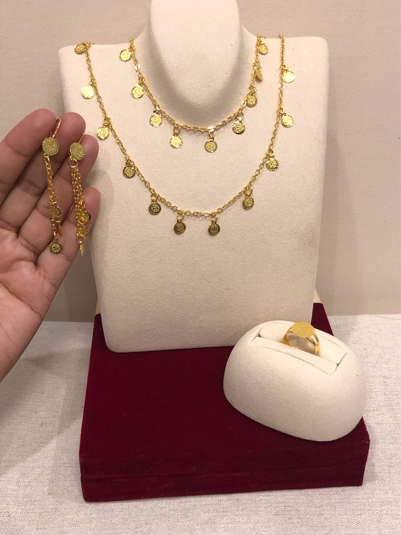 Coin Jewelry Set, Lira Jewelry Set for Women, Middle East Jewelry - Etsy